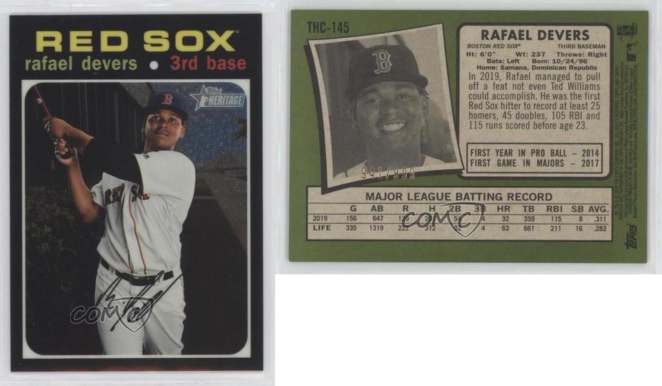 2020 Topps Heritage Chrome 941/999 Rafael Devers #THC-145 0us5 | eBay