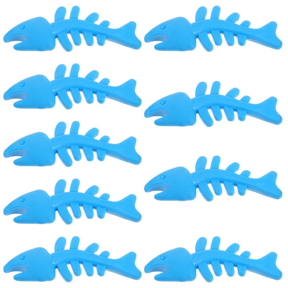 1 Set 9 Pcs Pet Dog Chewing Toys Fish Bone Toys Biting Toys (Random ...