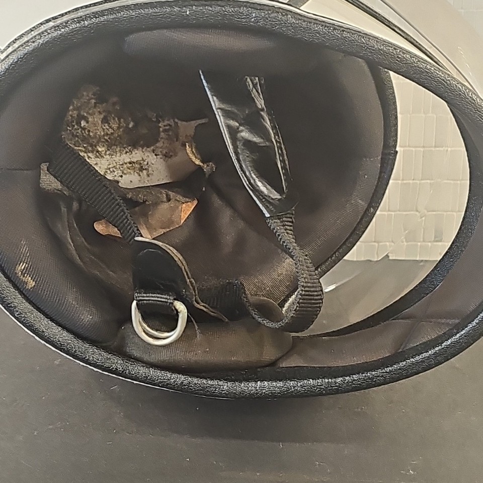 Vintage Grant 1970's FF RG-9 Motorcycle Full Face Helmet White w Bubble Shield | eBay