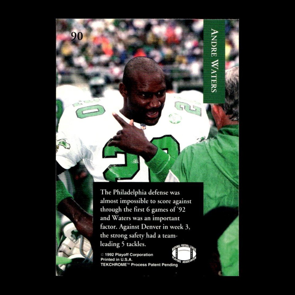 Andre Waters 1992 Playoff Philadelphia Eagles #90 R323B 5 | eBay