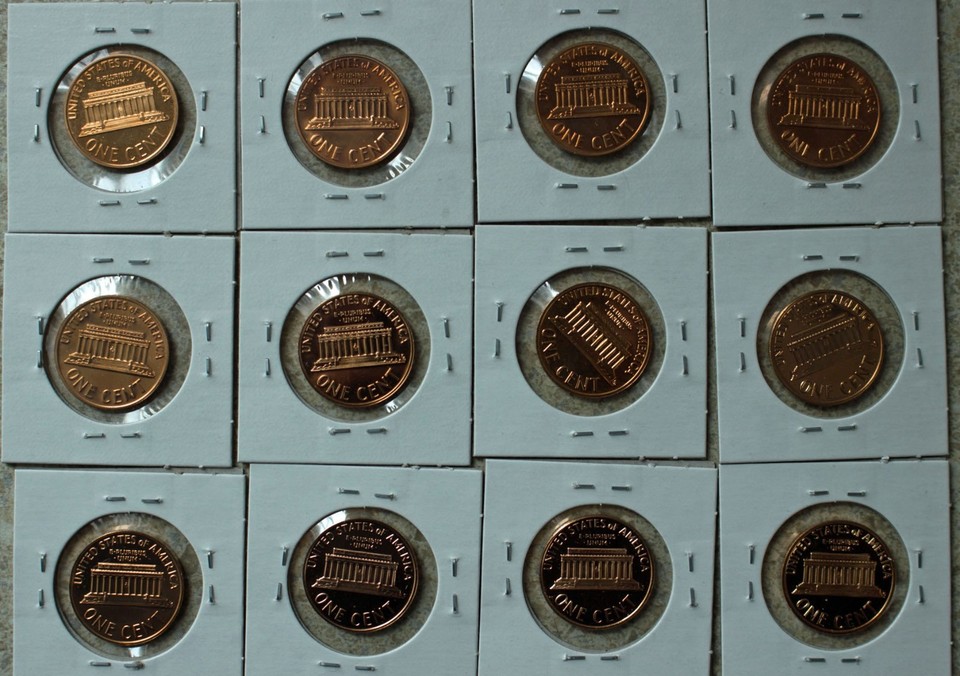 1968 S thru 1979 S Proof Lincoln One Cent 12 Coin Lot Set Penny ...