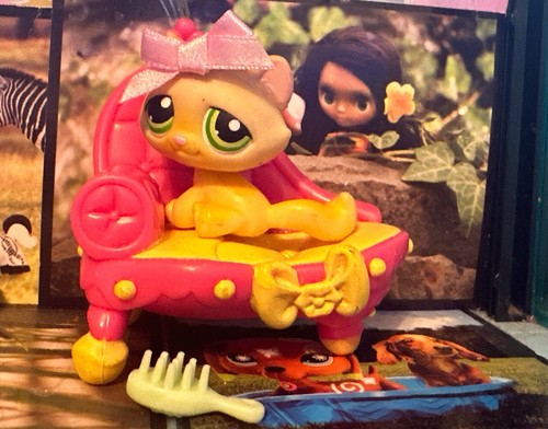 Littlest Pet Shop Cat #273 Tabby Kitty Green Eyes Rare Authentic Lps ...