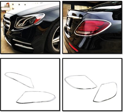 Benz E W213 E200 E220 E250 E300 E350 E400 E43 Chrome frame for head & tail light | eBay