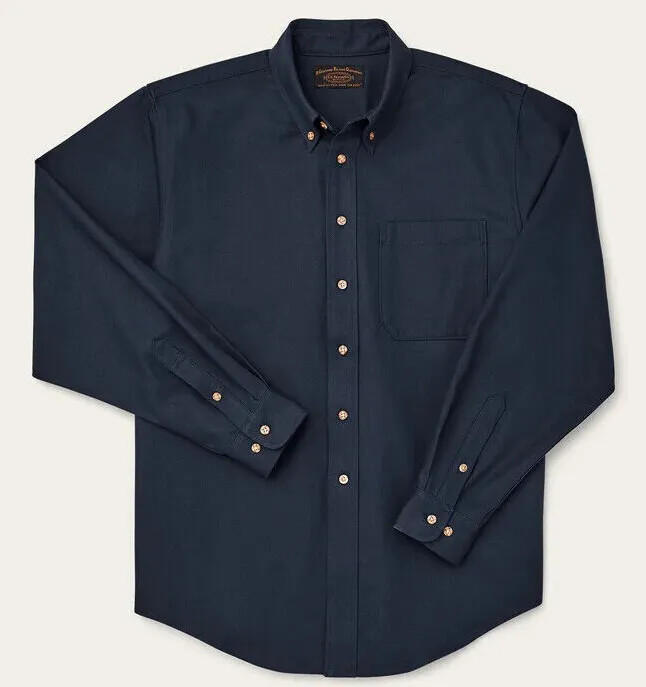 Filson Iron Cloth Oxford Shirt 20230529 Navy Dark Blue Heavy Duty 9.4 ...