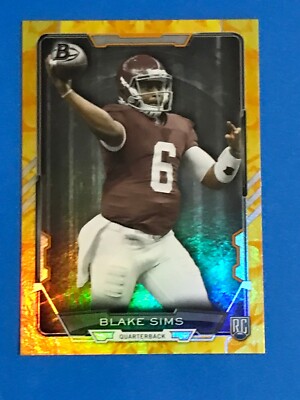 BLAKE SIMS #107 - 2015 BOWMAN NFL - ELECTRIC YELLOW PARALLEL /99 RC ...