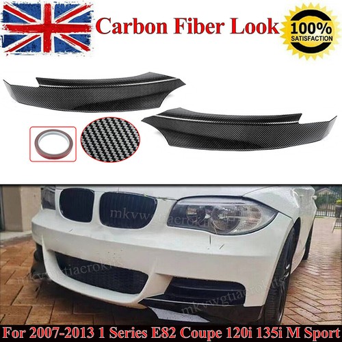 For 07-2013 BMW 1Series E82 135i M Sport Front Corner Splitter Carbon ...