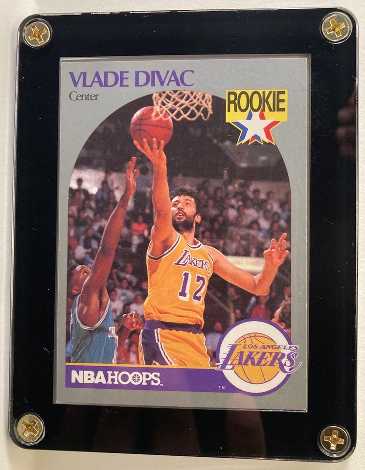 Vlade Divac Rookie Card #154 NBA Hoops LA Lakers With Ultra Pro Case ...