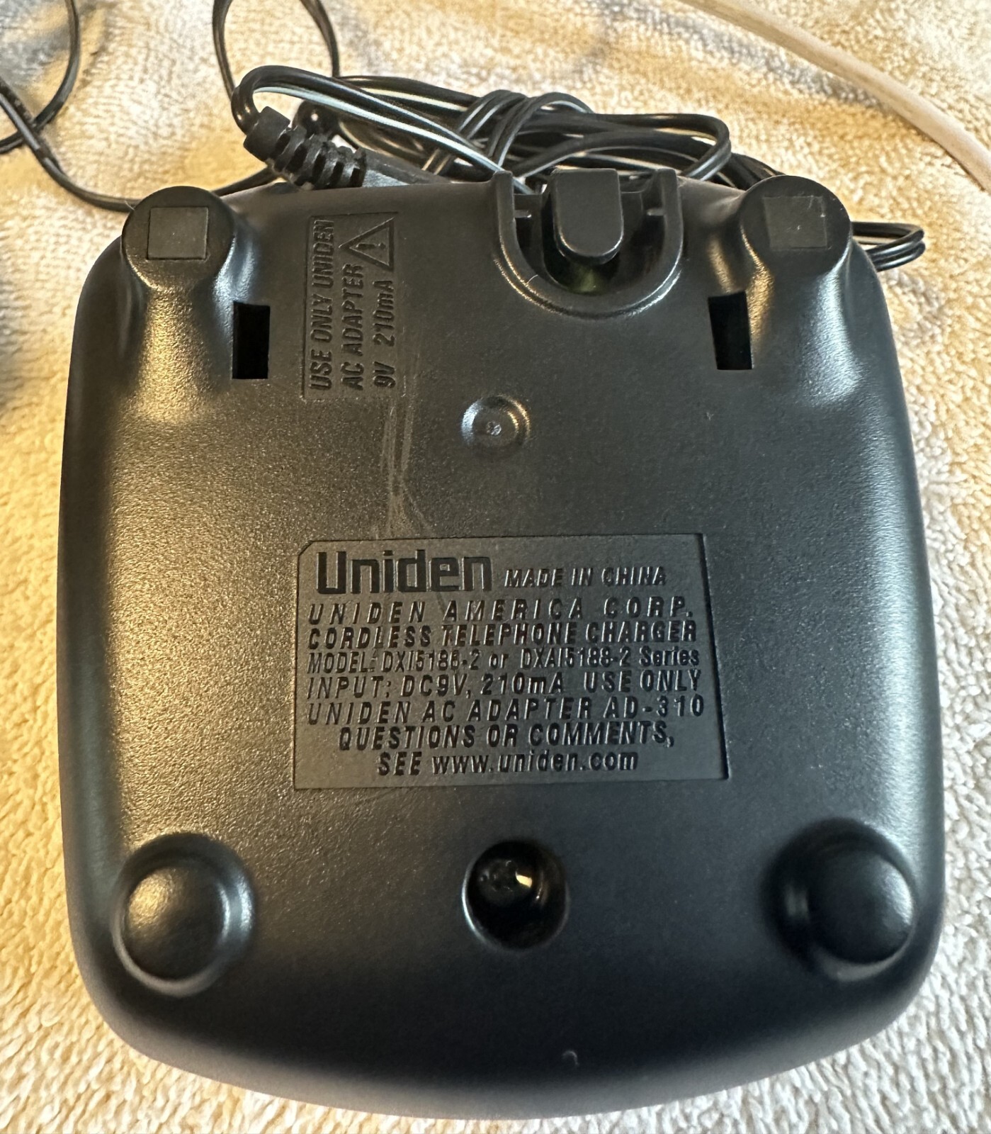 UNIDEN DXI5186-2 5.8 GHz DUAL HANDSET SINGLE LINE CORDLESS PHONES ...