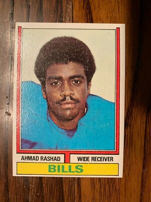 1974 TOPPS #105 AHMAD RASHAD BUFFALO BILLS VINTAGE ROOKIE FOOTBALL CARD ...