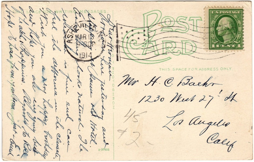 ASHEVILLE NC Express Train Blue Ridge Mountains North Carolina Postcard ...