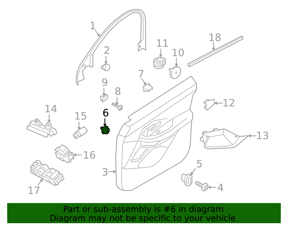 Genuine Jaguar Door Trim Panel Retainer J9C11368 | eBay