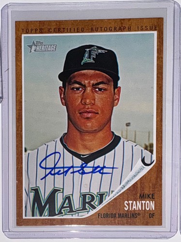 2011 Topps Heritage Mike Stanton Auto Autograph Card Real One | eBay