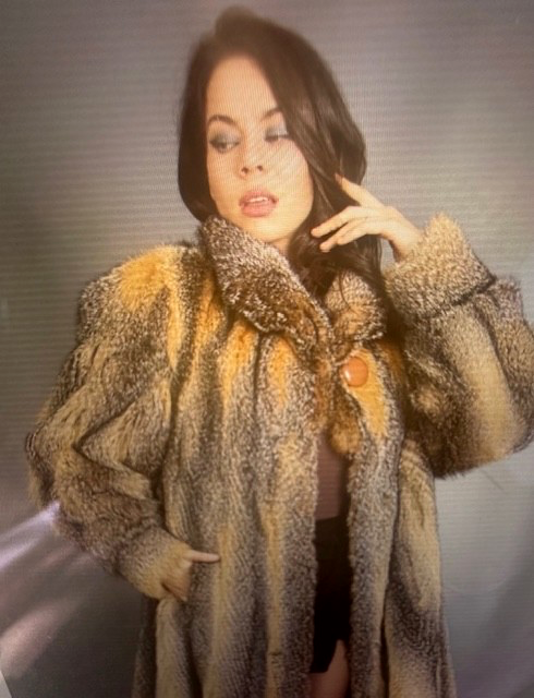 SUPERIOR REAL GRAY/RED FOX COAT LUXURY FUR JACKET SWINGER PELZ ...