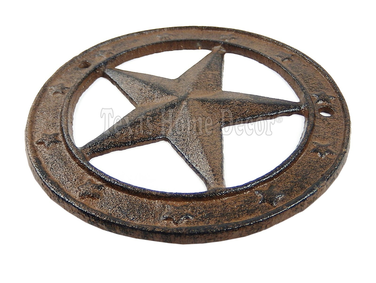 Cast Iron Texas Star With Ring Western Barn Decor Rustic Antique Style ...