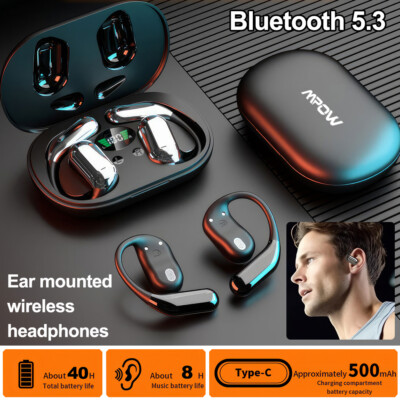 Mpow Wireless Earbuds Open Ear Hook Headphones Air Conduction Bluetooth Earbuds | eBay