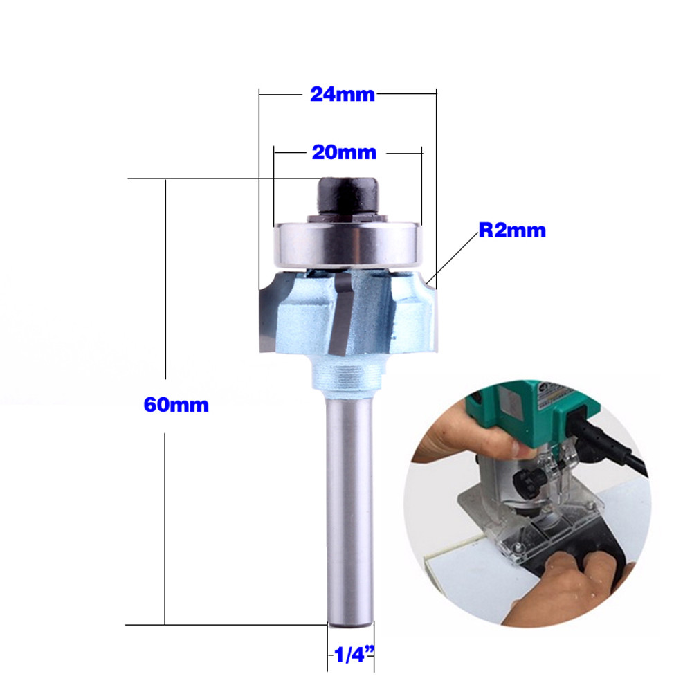 1pcs 1/4" Shank Radius 2.0mm Edge Forming 4 Teeth Router Bit ...