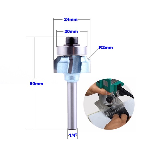 1pcs 1/4" Shank Radius 2.0mm Edge Forming 4 Teeth Router Bit ...