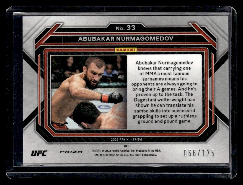 2023 Panini Prizm UFC #33 Abubakar Nurmagomedov Blue Prizm /175 | eBay