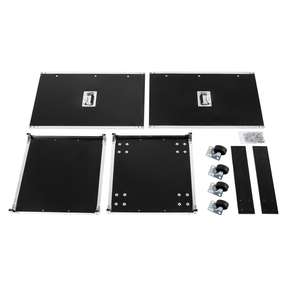 19 Inch 16U 4 Post Server Rack Open Frame Rolling Network Data Rack w ...