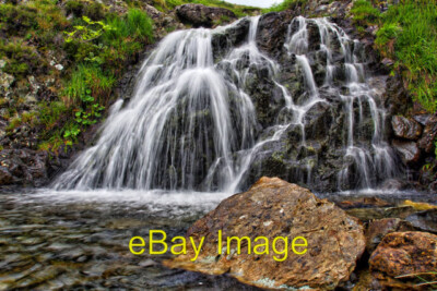 Photo 6x4 Waterfall, Greenhead Gill Grasmere c2017 | eBay