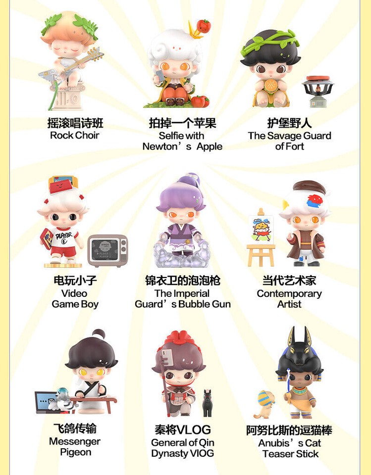 Dimoo Time Roaming Series History Travel Confirmed Blind Box Figure Toy ...