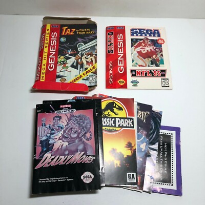 Lot of SEGA Genesis Artworks & Manuals Papers Space Harrier Jurassic ...