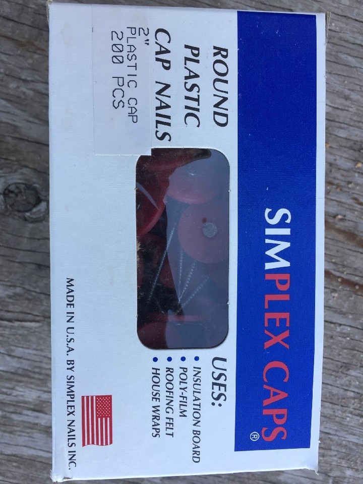 Simplex Nail 2 Inch Plastic Nail Cap, 200 Per Pack Made In The USA | eBay