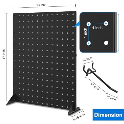 Pack Portable Pegboard Display Stand for Vendors Craft Show Display ...