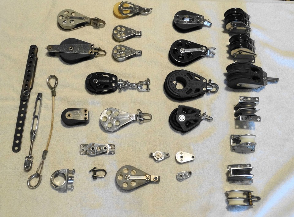Large Lot, Marine blocks sailing hardware, harken, seaway, garhauer ...