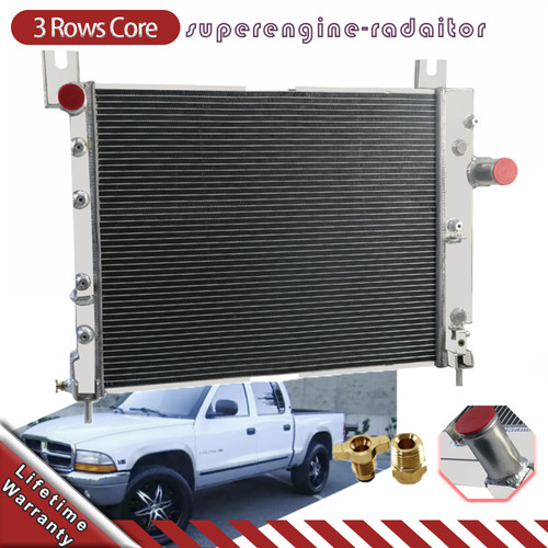 Aluminum Radiator 3Rows Fit 01 2000-2004 Dodge Dakota Durango 3.7/3.9L ...