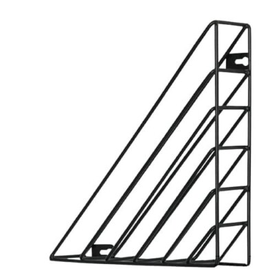 Wall Mounted Metal Wire L Shape Shelve for Newspaper, Files Holder etc ...