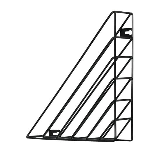 Wall Mounted Metal Wire L Shape Shelve for Newspaper, Files Holder etc ...