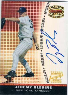 2001 Bowman's Best Exclusive Autographs #BBEAJB Jeremy Blevins Rookie ...