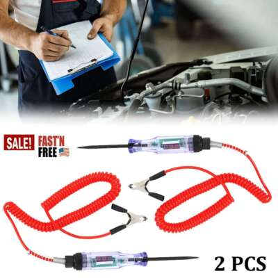 2x 6-24V Digital Electric Voltage Circuit Tester Automotive Test Light ...