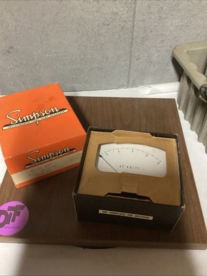 Simpson Instruments Model 1359 0-15 AC Volts Wide-Vue Cat No. 10280 | eBay