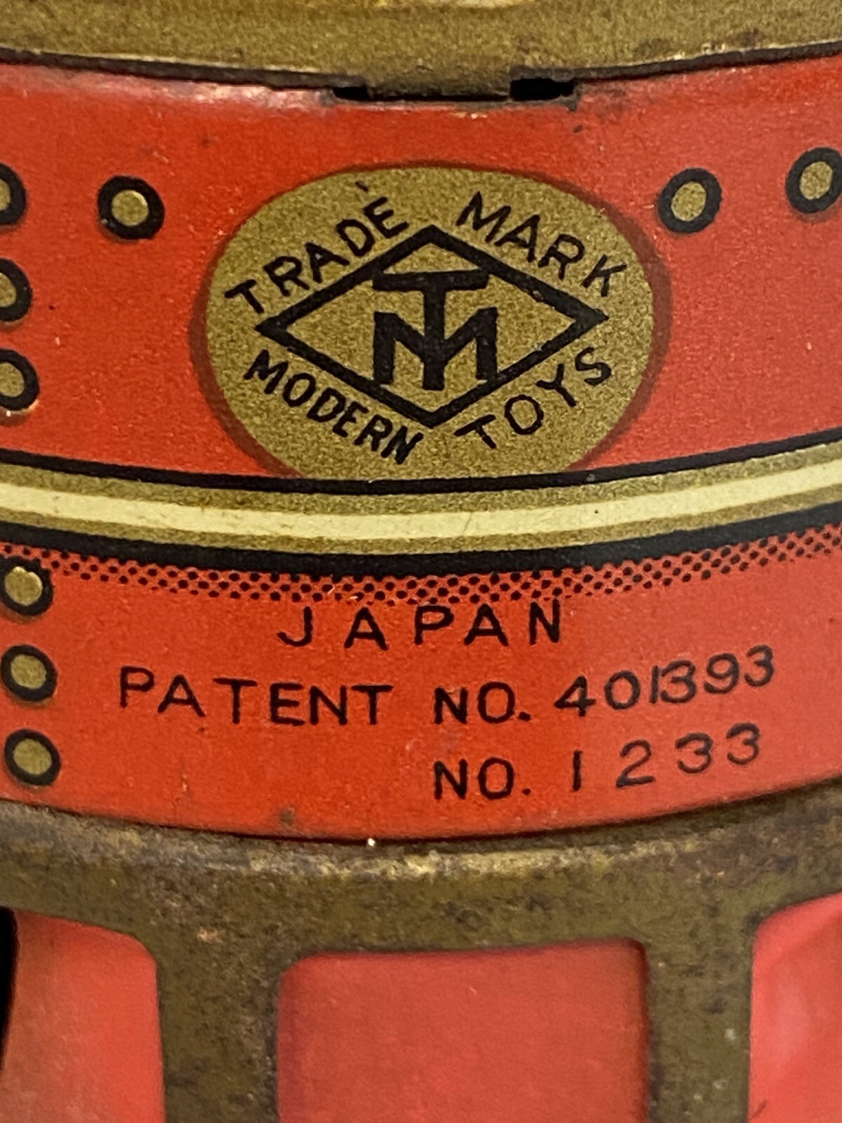 MODERN TOYS 1912 MODEL FIRETRUCK,RARE LONG VERSION 8 1/4"METAL,ENGINE ...