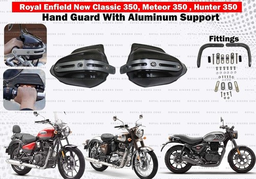 Royal Enfield Hand Guard Aluminum Support For New Classic, Meteor ...