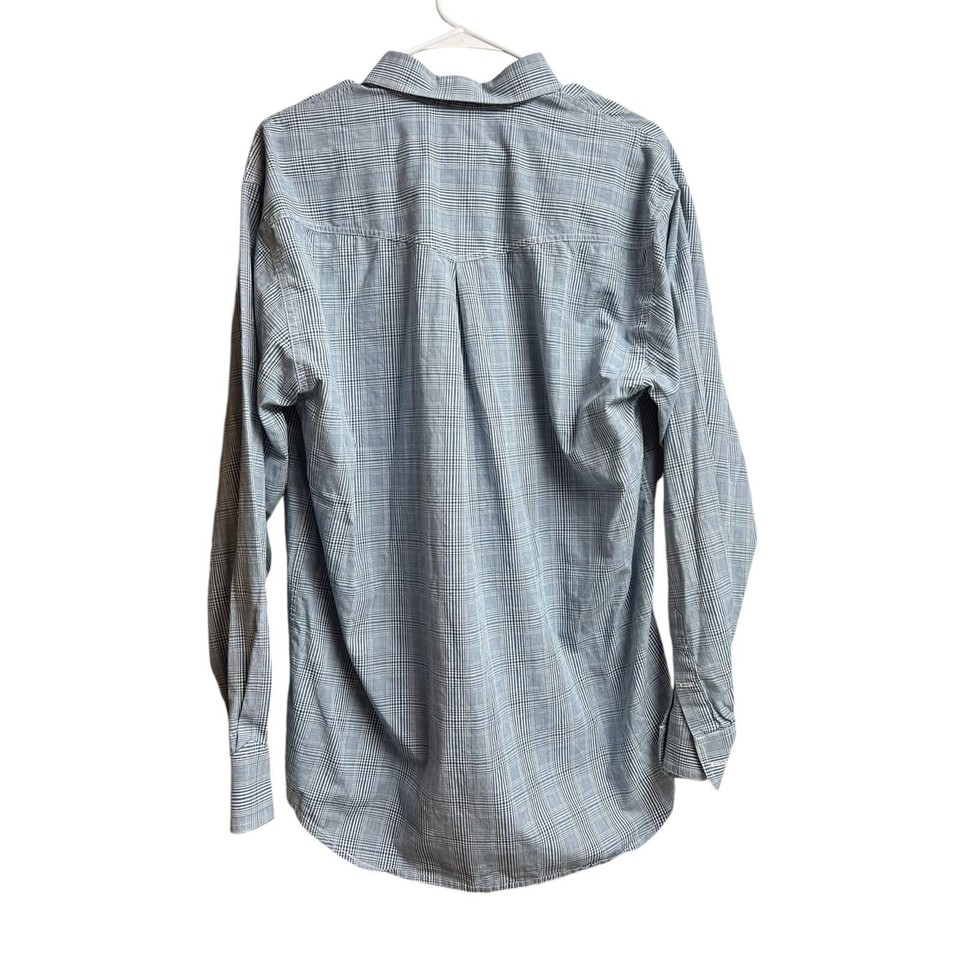 Resistol Rodeo Gear Men's Button Up Shirt Medium Blue White Plaid Long ...