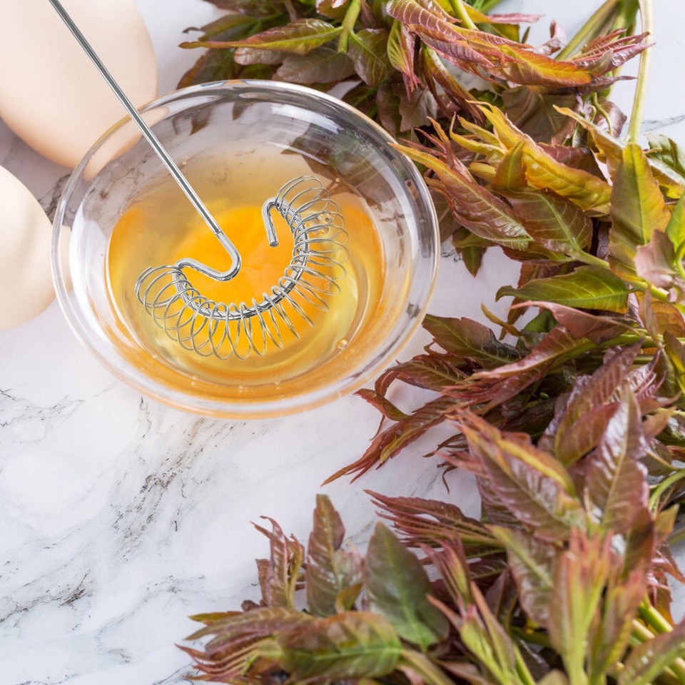 Manual Egg Beater Spring Coil Hand Push Whisk Whisker Kitchen Supplies ...