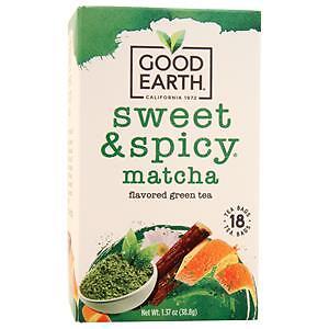 Good Earth Teas Sweet & Spicy Flavored Green Tea Matcha 18 pckts ...