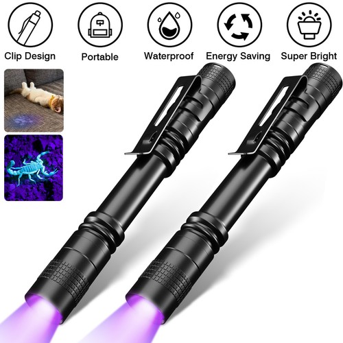 1-10PCS Portable Pocket UV Flashlight Penlight 395nm Ultraviolet Mini ...