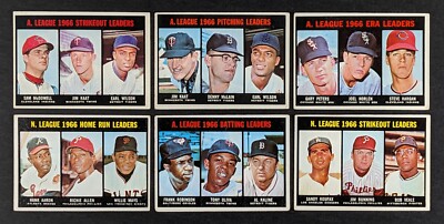 1967 Topps Baseball League Leaders Lot 6 Cards | eBay