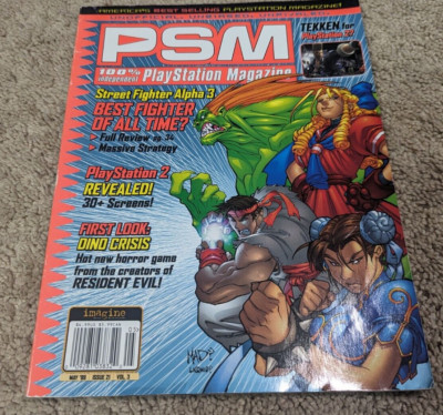 PLAYSTATION MAGAZINE PSM May 99 Issue 21 w/ 28 Capcom & Marvel Stickers ...