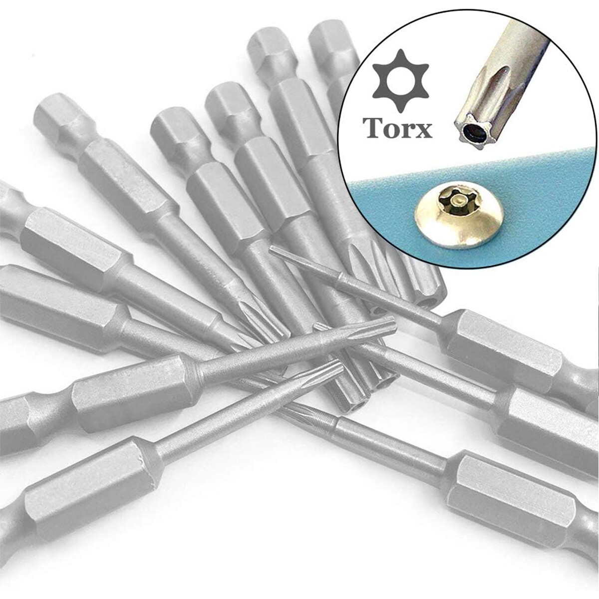Torx Bit Set T5 T6 T7 T8 T9 T10 T15 T20 T25 T27 T30 T40 Magnetisch 50mm ...