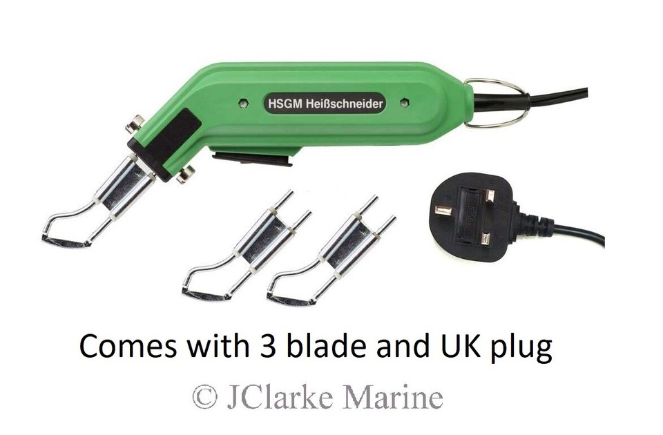 HSGM Rope cutter portable hot knife cuts webbing sailing ropes UK plug ...