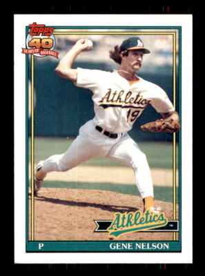 1991 Baseball Topps Gene Nelson Oakland Athletics #316 | eBay