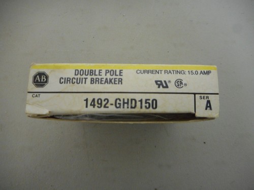 ALLEN BRADLEY 1492-GHD150 15 AMP DOUBLE POLE BREAKER | eBay