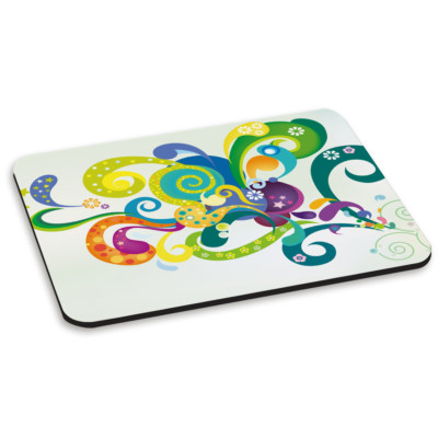 COLOURFUL SQUIGGLE LINES PC COMPUTER MOUSE MAT PAD - Colours Pattern ...