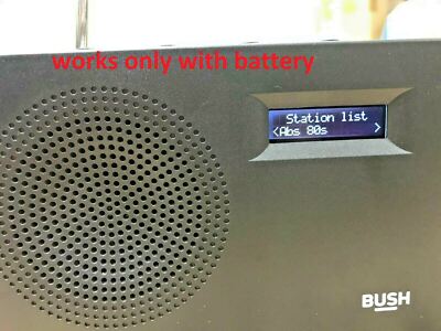 Bush Portable RDS DAB FM Radio Digital LED Display Mains Battery Sleep ...