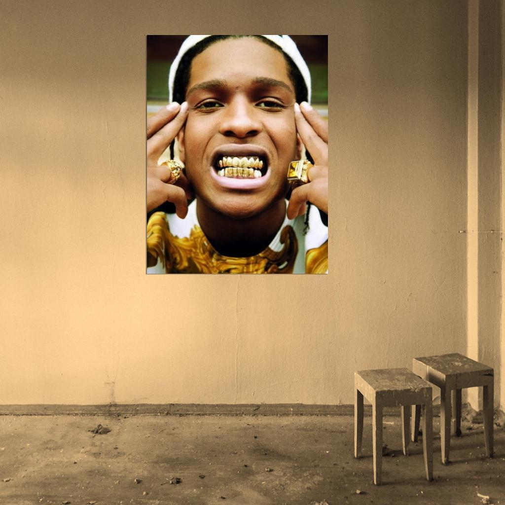 Asap Rocky Gold Teeth Wallpaper